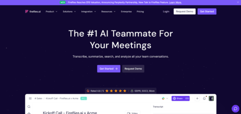 Fireflies.ai - AI Meeting Notetaker & Transcription Software | Siteefy