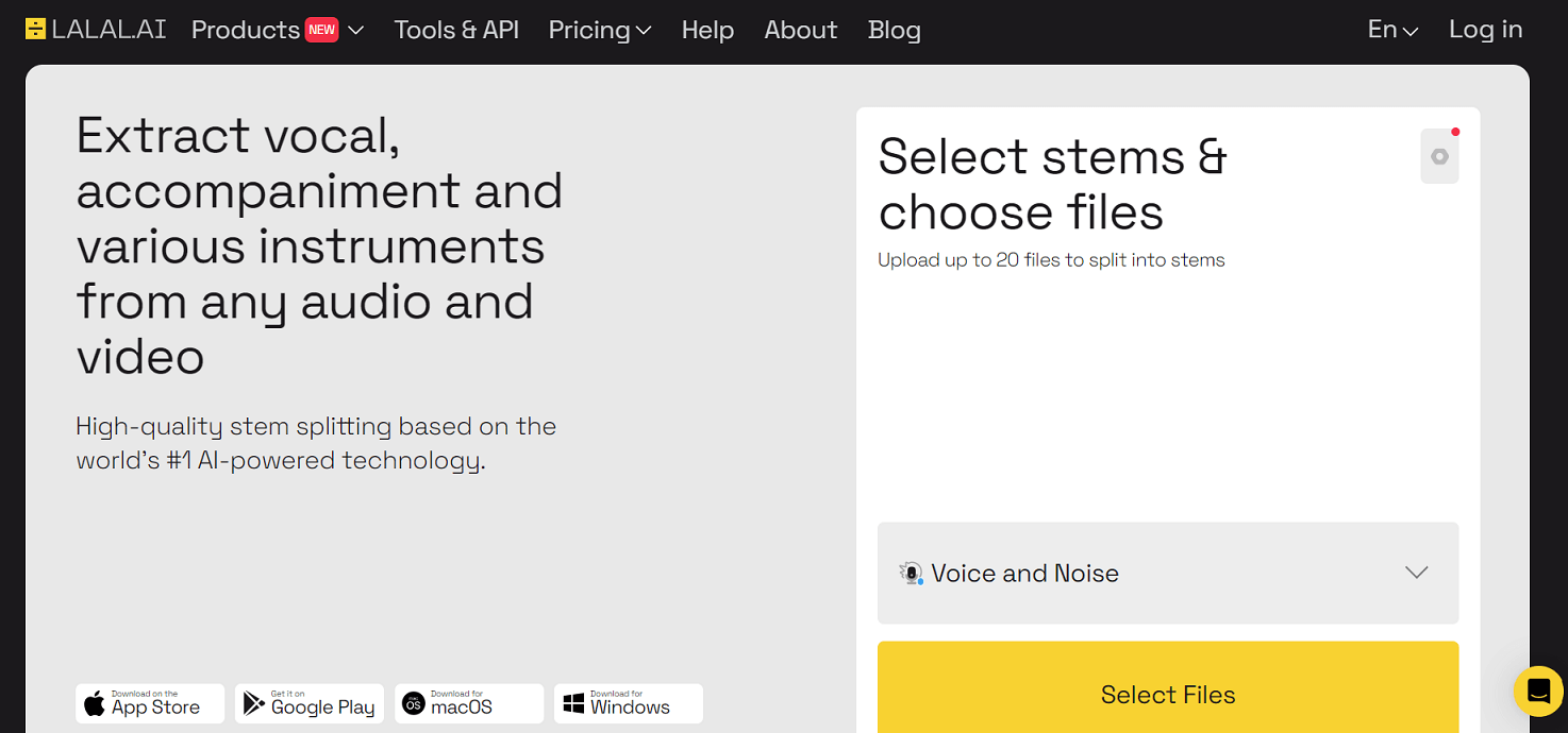 Lalal.ai - AI-Powered Vocal Remover and Music Stem Splitter | Siteefy