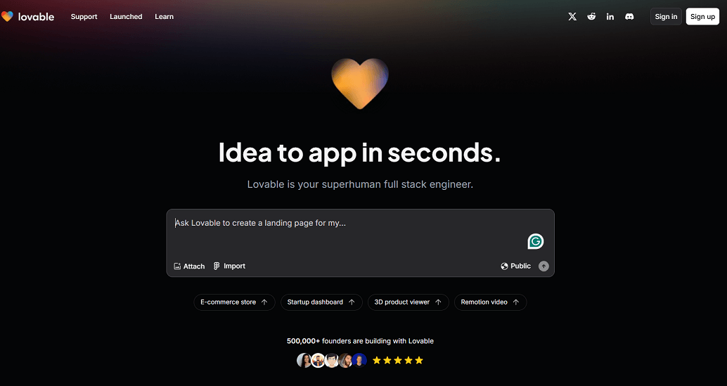 Lovable - AI-Powered Full-Stack Web App Builder and Prototyping ...