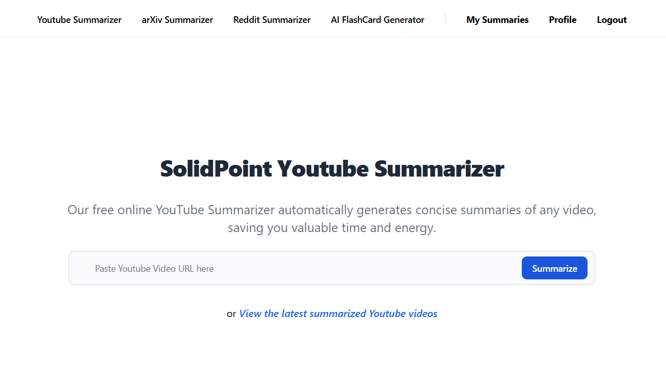 Solidpoint - AI-Powered Content Summarizer for Videos, Articles ...